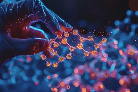 Premium Photo Doctorscientist Hands Touch Virtual Molecular Structures In A Science Lab