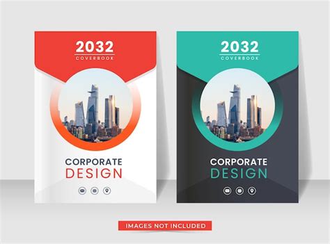 4 크기의 기업 현대적인 전단지 포스터 및 책 표지 디자인 템플릿은 연례 보고서 잡지 배너 브로셔에 적용할 수 있습니다 프리미엄 벡터
