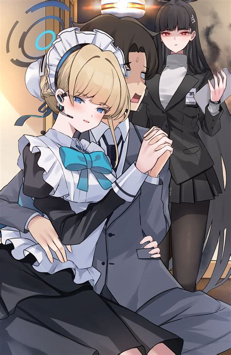 Sensei Toki Rio And Sensei Blue Archive Drawn By Mi Taro Danbooru