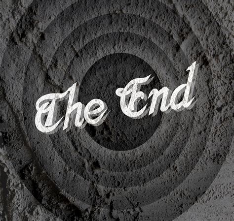 The End Movie Ending Screen On Cement Free Stock Photo Public Domain