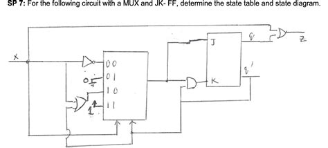 Solved Sp 7 For The Following Circuit With A Mux And J