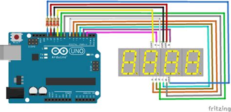 Arduino实验九：四位数码管实验 丢石头百科