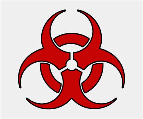 Biohazard Symbol Red