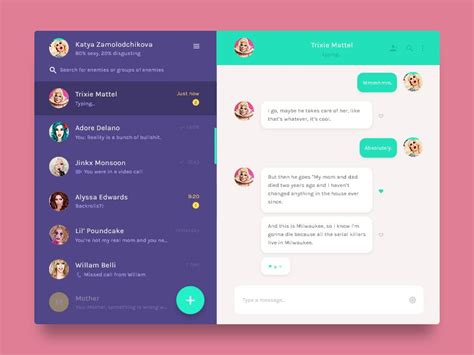 Simple Chat Module Web App Design Ux Design Principles Gui Design