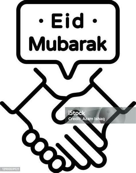 핸드쉐이크 벡터 라인 아이콘 디자인 라마잔과 이드 알피터 기호 이슬람과 무슬림 금식 표지판 아랍어 휴일 축하 스톡 일러스트 악수 콘셉트를 흔들어 이드 무바로크 Ramadan