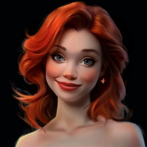 Premium Photo A Close Up Of A Woman With Red Hair And A Black