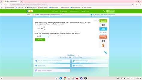 Write An Equation To Describe The Sequence Below Where N 1 For The