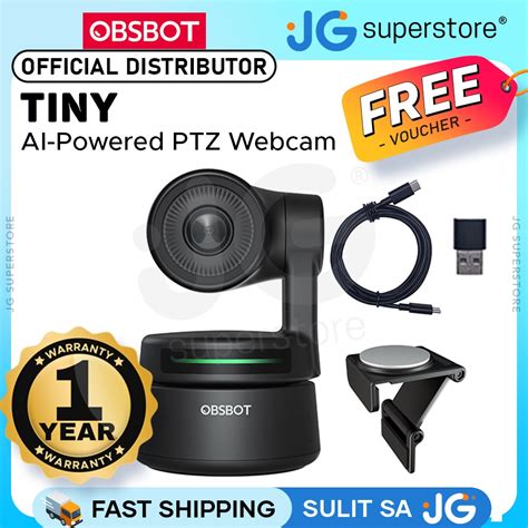 Obsbot Tiny 1080p4k Ai Powered Ptz Webcam With Microphone 150° Wide