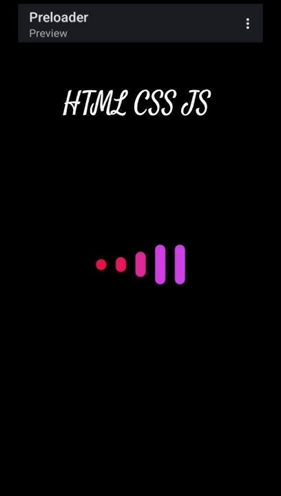 Preloader Using Html Css And Js Javascripthtmlcsswebdevelopmentproject2024viralvideo