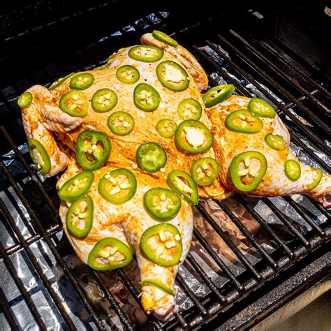 Smoked Spatchcock Chicken With Jalapeños Sip Bite Go