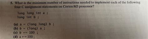 Solved What Is The Minimum Number Of Instructions Needed Chegg
