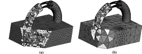 Uniform A And Geometry Adaptive Meshes B Of An Assembly Model Download Scientific Diagram