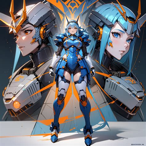 로봇 앞에 서있는 사람의 클로즈업 Seaart Ai