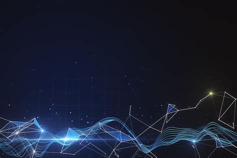 Premium Photo Abstract Technological Backdrop With Glowing Waves And