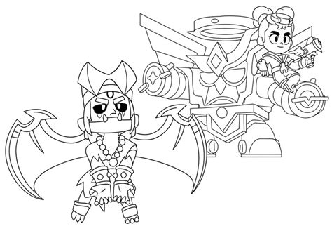 Kleurplaat Brawl Stars Engelen En Demonen 2025 Martyr Meg