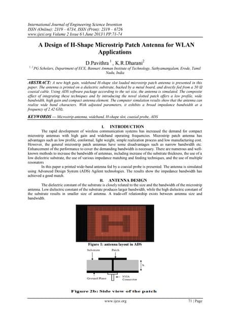 Design Of Circular Patch With Double C Shaped Slot Microstrip Antenna For Lte 1800 Mhz Pdf