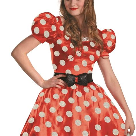 Mickey Mouse Clubhouse Disney Classic Red Minnie Mouse Adult Costume 4