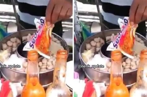 Viral Tukang Bakso Masak Mie Langsung Sebungkus Bungkusnya Ini Bahaya