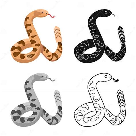 Vector Design Of Serpent And Python Logo Web Element Of Serpent And Crawling Vector Icon For