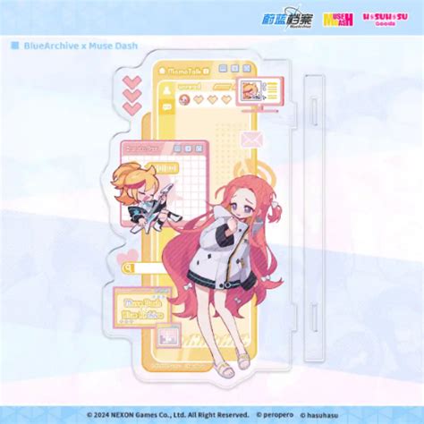 [25년 04월 발매] 블루 아카이브 뮤즈대시 콜라보 공식 사이드 아크릴 스탠드 유즈 블아 블루아카 게임 공식 굿즈 도키도키굿즈