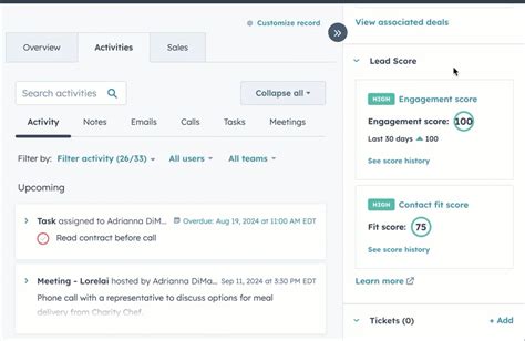 View Lead Score History And Performance