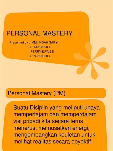 Personal Mastery Pdf