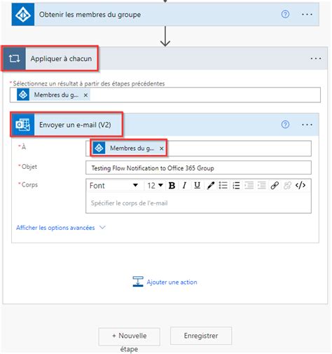 personnaliser les courriers électroniques dans les flux avec power