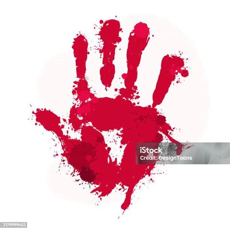 흰색 배경에 핏방울 얼룩이 있는 피 묻은 손자국 할로윈 공포 또는 범죄 개념 공포 무서움에 대한 스톡 벡터 아트 및 기타 이미지