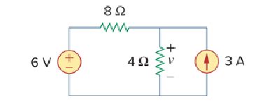 Solved Use The Superposition Theorem To Find V In The Chegg Com