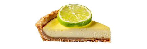 Lime Pie Slice With Crust Realistic Image 47523628 Png