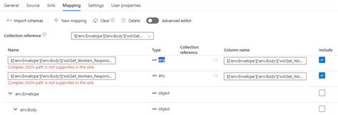 azure data factory dataflow bad schema mapping microsoft qanda