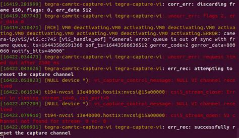 Use Argus To Capture The Image Sometimes Stopped With Rce Error Log Jetson Agx Orin Nvidia