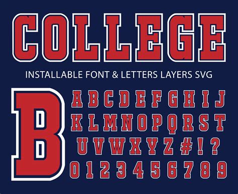 College Font Varsity Font Sport Font Football Font Baseball Font Soccer