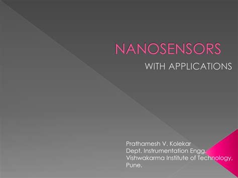 Nanosensors Ppt