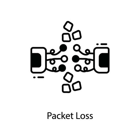 Packet Loss Doodle Icon Design Illustration Networking Symbol On White