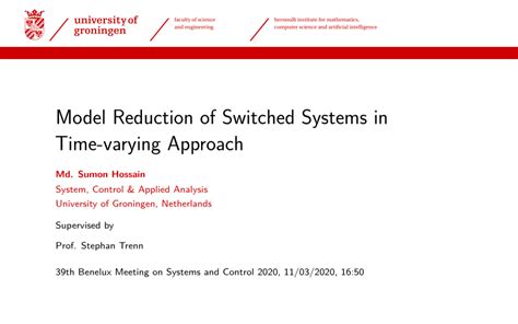 Pdf Model Reduction Of Switched Systems In Time Varying Approach