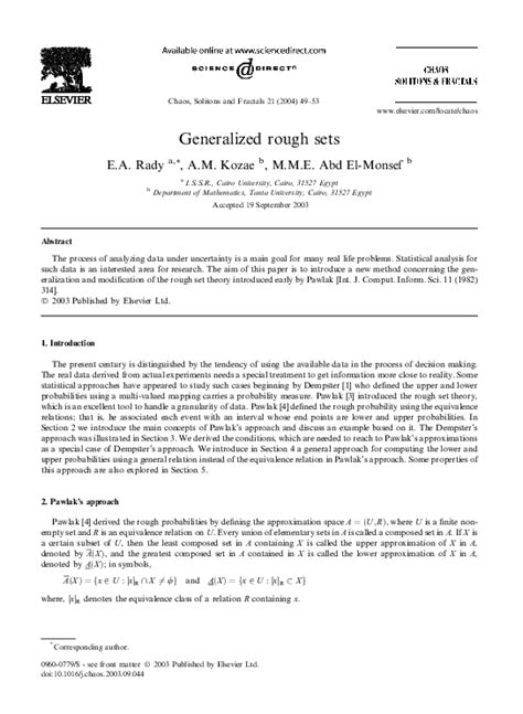 pdf generalized rough sets