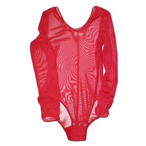 Nucleus Lingerie ⋆ Red Sheer Mesh Bodysuit Vamp⋆