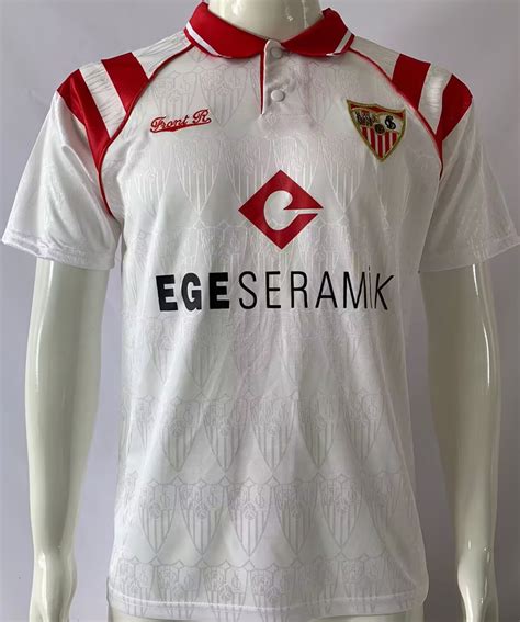 1992 93 Sevilla Fc Home White Retro Soccer Jersey