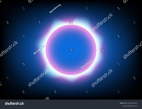 3 Blue And Violet Circle Center Cyberspace On Black Background Technology Background Royalty