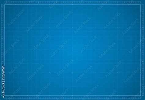 Blueprint Paper Blank Blue Sheet Of Paper With Grid Vector Blueprint