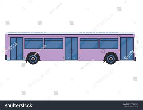 City Bus Template Isolated On White Vector De Stock Libre De Regalías
