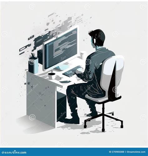 the art of programming turning thoughts into code stock illustration