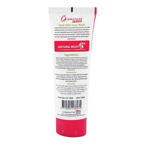 Glamourous Face Natural Beauty 6x Goat Milk Face Wash For Dry Skin