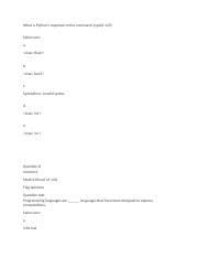 Cs Unit Self Quiz Docx What Is Python S Response To The Command Type Select One