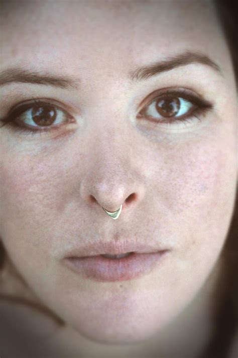Triangle Septum Ring Septum Jewelry Septum Ring Teardrop Etsy