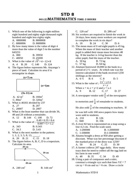 Maths Std 8 Teacher Co Ke Pdf Mathematics Elementary Geometry