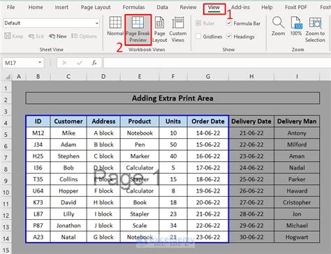 How To Set Print Area With Blue Line In Excel 5 Easy Ways