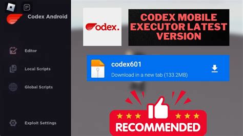 Roblox Executor Mobile Codex 601 Latest Version 🪽 Download Link Best Executor Youtube