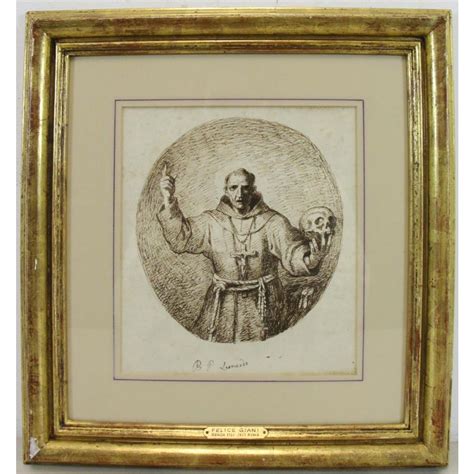 Giani Felice Pen And Ink St Francis With A